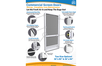 PCA Product Brochures - Custom Aluminum Screen Doors | PCA Products